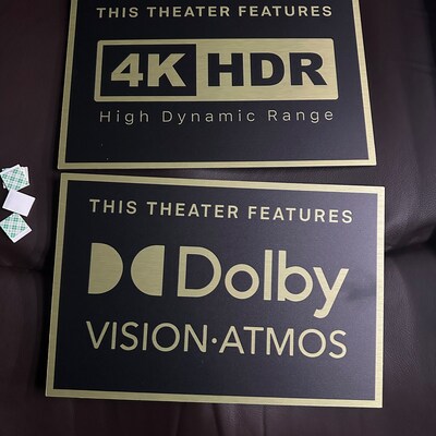 Dolby Vision Atmos Home Movie Theater Sign - Etsy