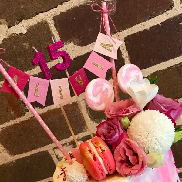 Cupcake Toppers. Hot Pink, Light Pink and Silver Glitter Hearts. Pack ...