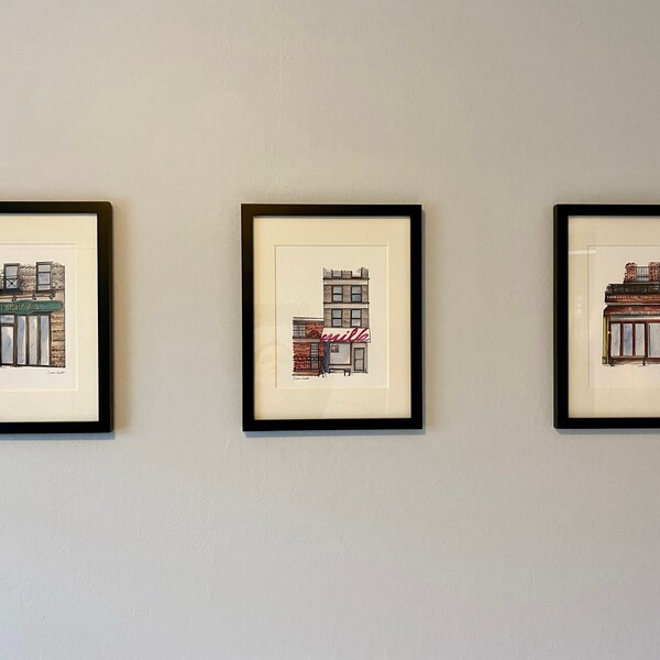 Parm - NYC Storefronts - Watercolor Print - Etsy