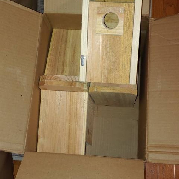 2 Cedar Bluebird Houses-hand Crafted, Rough Cut Cedar - Etsy