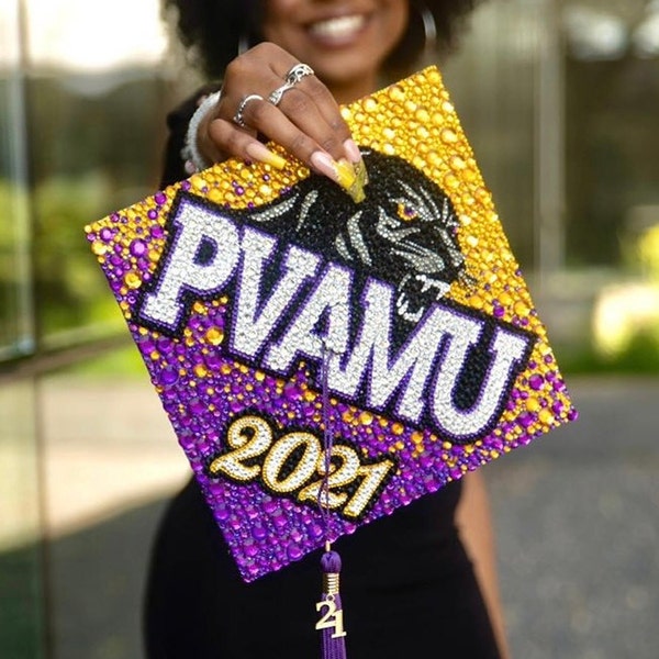 Custom Rhinestone Grad Caps - Etsy
