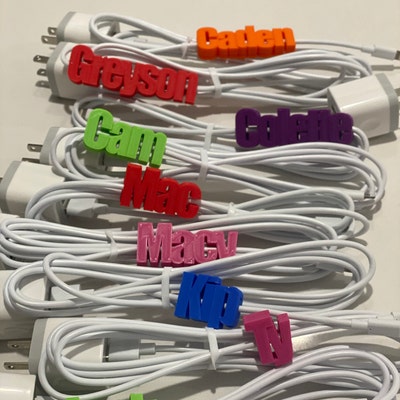 Personalised Cable Clip 3D Printed Custom Name Personalized Charger ...