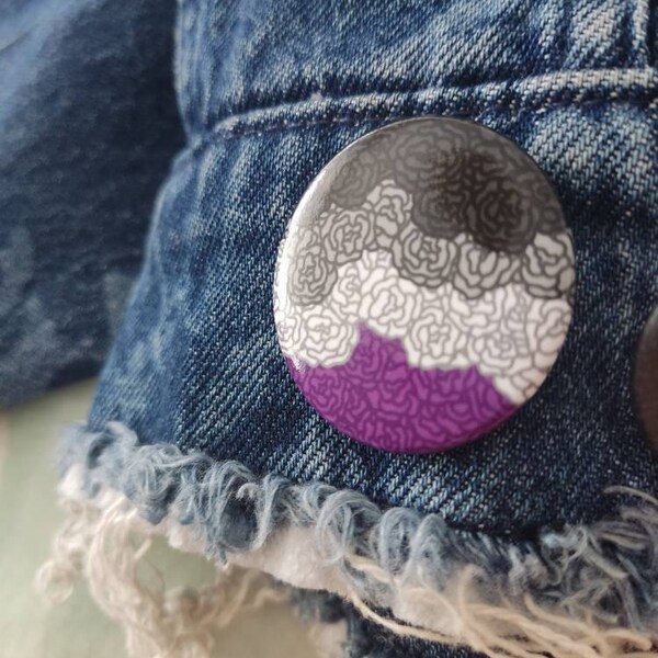 Flower Pride Flag Button Bisexual Pansexual Intersex - Etsy