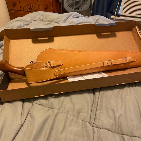 Handmade Leather Shoulder Rifle Carrying Case, Leather Rifle Case ...