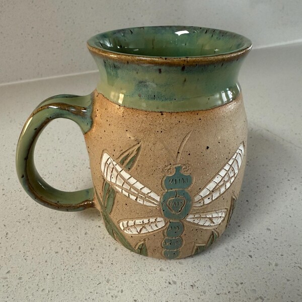 Handmade Ceramic Honey Bee Mug: Pottery Coffee Cup | Spotted Pottery - Etsy