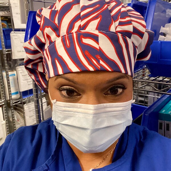 PONYTAIL Japanese Kitty With Pink Letters Scrub Cap, Scrub Hat for ...