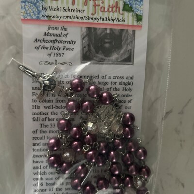 HOLY FACE of JESUS Set of 3 Laminated Bookmarks and 3 Note Cards With 3 ...