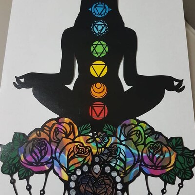 Chakras & Yoga X 2 Paper Cutting Template, Personal Use, Vinyl, JPEG ...