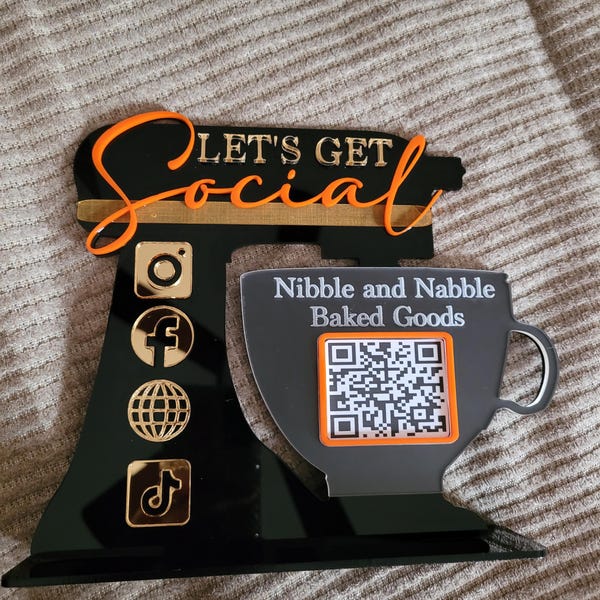 Cake Baker Sign/ Treat Maker Sign Scan to Pay Acrylic Sign - Etsy