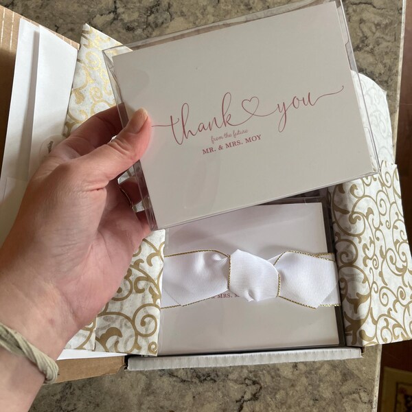 Personalized Script Thank You Cards | Thank You Notes | Flat or Folded ...