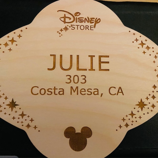 Wooden Plaque Inspired by Disney Cast Member Badges, Wooden Plaque ...