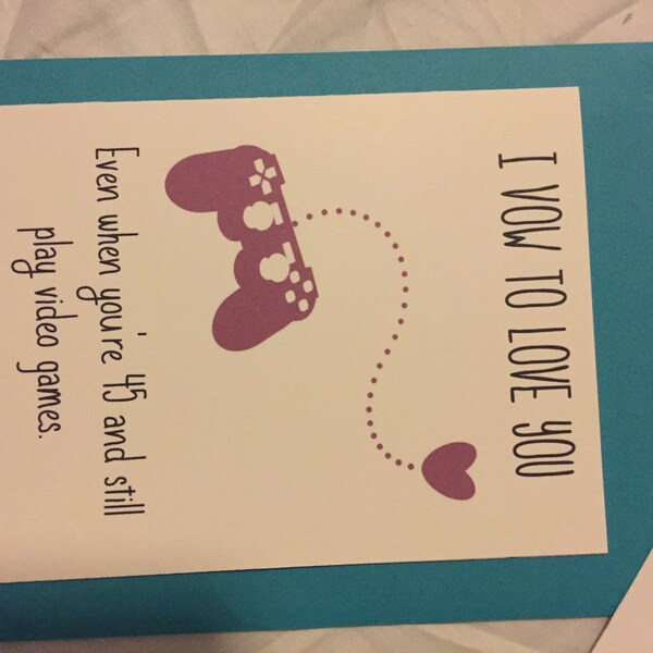 Cute Love Card for Video Game Lovers, Happy Anniversary Card, Love ...