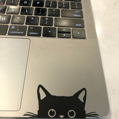 Cute Cat Trackpad Stickers Black or White Cat MacBook Apple Cute Cat ...