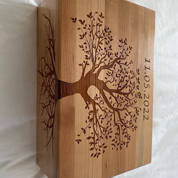 Personalized Tree of Life Memory Box 12x8x4, Custom Hand Made Wood ...