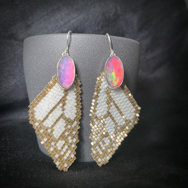 Natural Abalone Shell Pearl and Crystal Doublet Step Cut Hexagon Shape ...