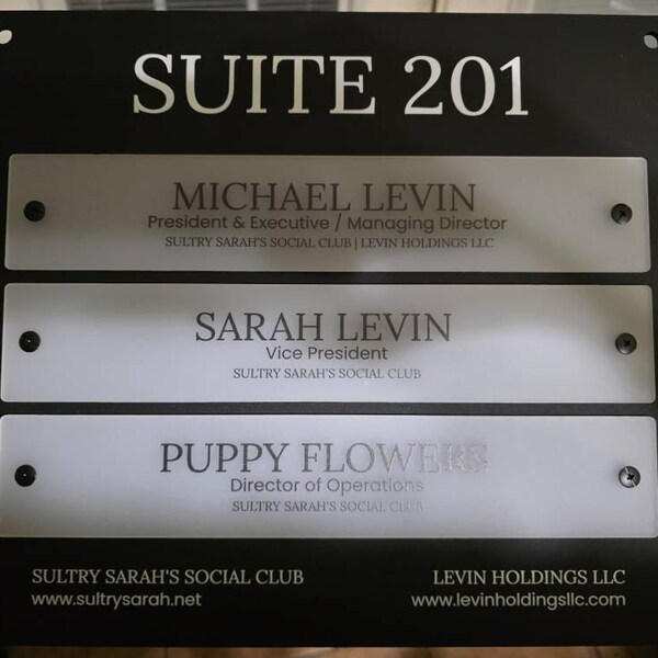 Acrylic Building Directory Sign | Business Registry Sign | Business ...