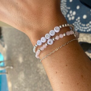 Personalized Word Bracelet Kids Name Bracelet Stacking Mama - Etsy