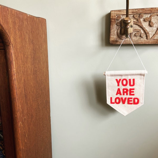 You Are Loved Banner - Wall Banner - Pennant Flag - Christian Gifts ...
