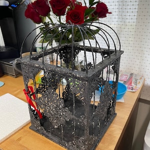 Gothic Card Box Wedding Centerpiece Birdcage for Taxidermy Gothic Home ...
