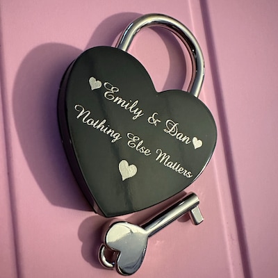 Engraved Solid Brass Personalised Padlock Lock Your Love Forever Lock ...