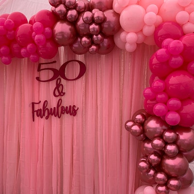 Fifty and Fabulous, Happy Birthday Sign, 50th Birthday Sign, 10 Inch ...