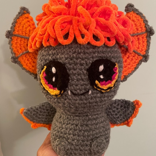 Bat Crochet Pattern Toy Decor Halloween Beauty Eyes for Amigurumi - Etsy