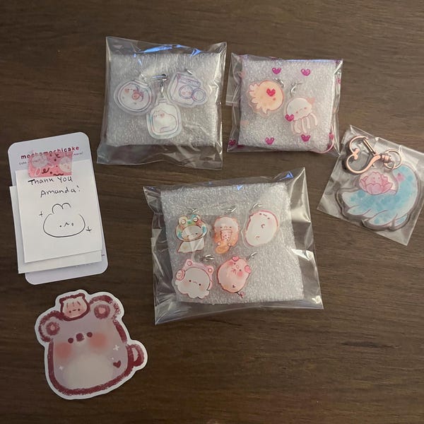 Cute Mochi Squid Plush Keychain - Etsy