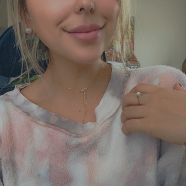 Stassi's Signature Design "the Pearl Chain Choker" 14k Gold Gold Filled ...