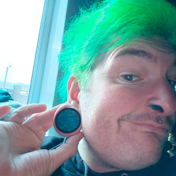 Organic Ear Plugs With Green Wood Inlay Wooden Green Gauges 10 12 14mm ...