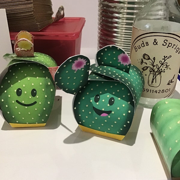 Cactus Gift Box – Printable DIY 6 Favor Box - Etsy