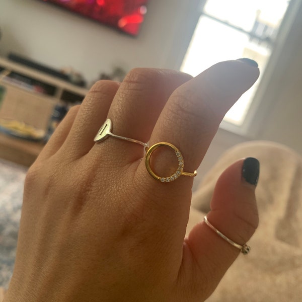 Pave Open Circle Ring by Caitlynminimalist • Gold Karma Ring ...