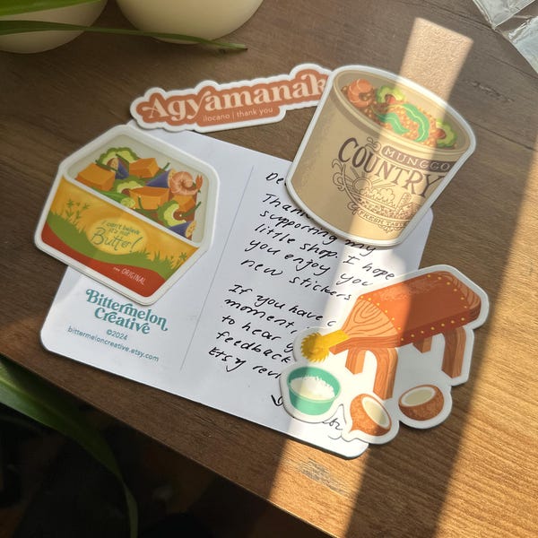 3" STICKER | Agyamanak | Thank You | Ilocano Word | Filipino | Fil-am ...