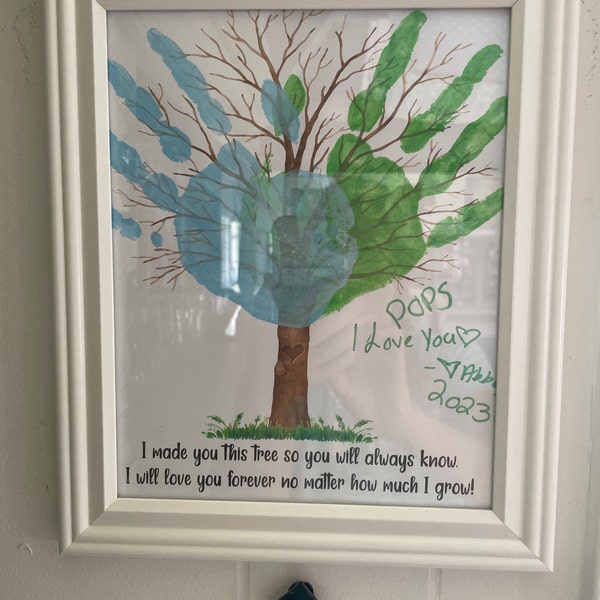 Gift From Daughter, Dad Gift, Mom Gift, Child Handprint Art, Printable ...