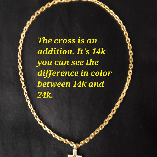 24k Solid Gold Chain. Heavy Gold Anchor Link Chain. Pure Gold Large ...