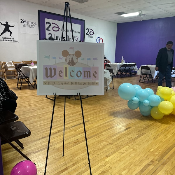 Disneyland Birthday Party Welcome Sign, Disneyland Party Decoration ...