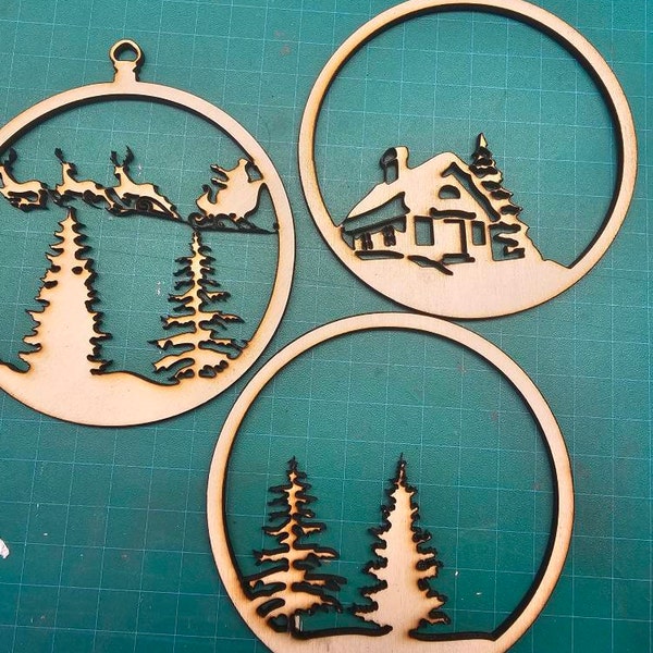 DXF, SVG File for Laser Christmas Nativity Scene Set With Led Lights ...