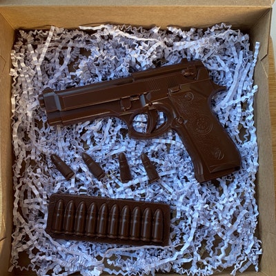 GUN MOLD, Gun & Bullets Chocolate Mold, Soap Mold, Hunter Theme Cake ...
