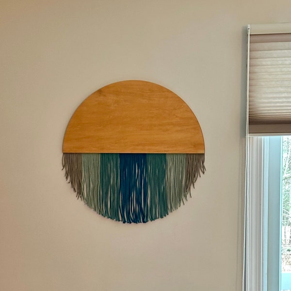 Half Moon Wall Hanging, Fiber Wall Art, Minimalist Artwork, Home Office ...