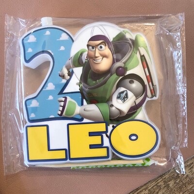 Buzz Lightyear Cake Topper, Personalized Birthday Candle, Custom Cake ...