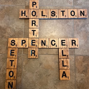 Small Scrabble Tiles Large Letter Tiles Carved - Etsy