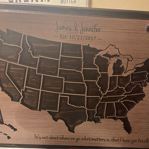 Golf Bucket List Push Pin US Map Golf Course Map Map for Golfers to ...