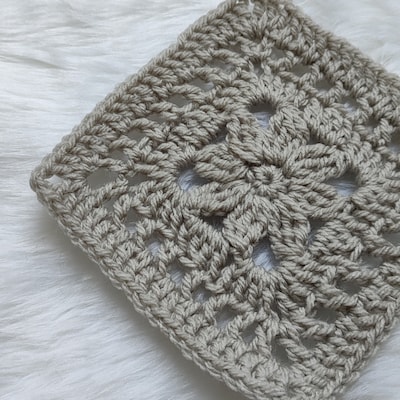 Cottage Block Square Filet Crochet Square Afghan Block Square Motif ...