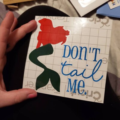 Little Mermaid Car Decal, Disney Car Decals, Little Mermaid, Dont Tail ...