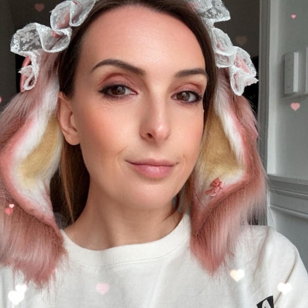 Cow Ears With Horns and Necklace With Bell Set, Cosplay Ears, Cattle ...