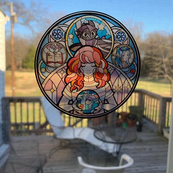 Princess Serenity & Prince Endymion Stained Glass Transparent Stickers ...