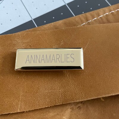 Custom Purse Bag Label Gold Black Silver Metal Blank Rectangle Tags ...