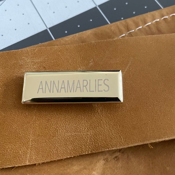 Custom Purse Bag Label Gold Black Silver Metal Blank Rectangle Tags ...