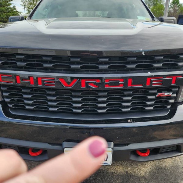 2019-2021 Custom Grill Letter Inserts for Front Grill 1/16" ABS Plastic ...