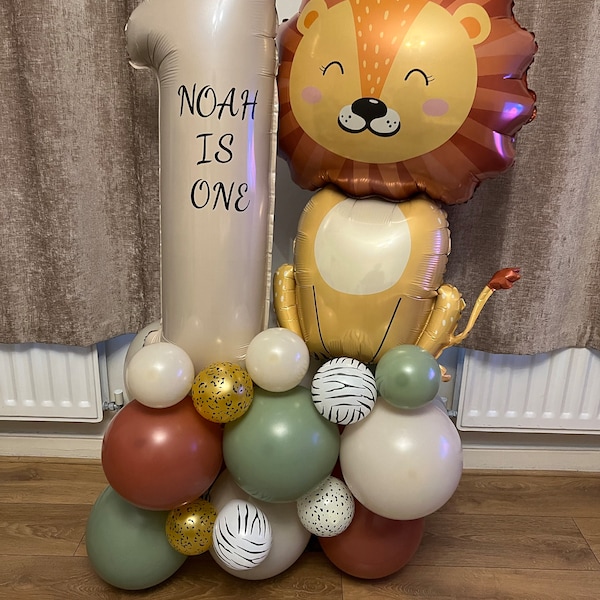 High Quality Large Lion Balloon Sculpture, Any Number, Safari Balloon ...