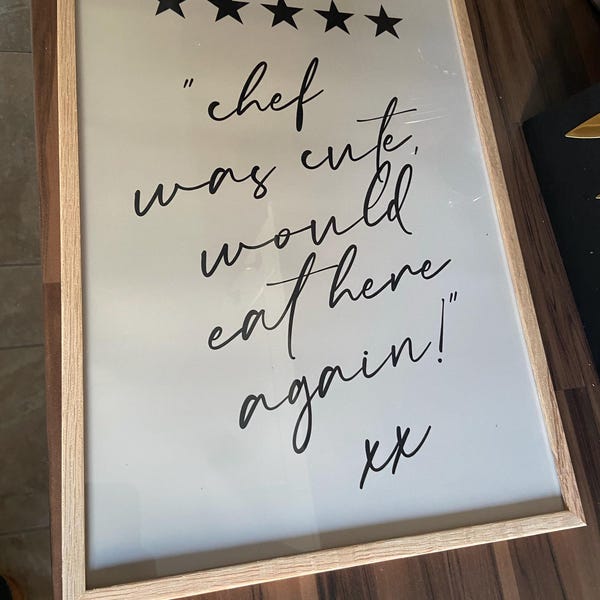 Chef Was Cute Print, Kitchen Wall Art, Chef Was Cute Would Eat Here ...
